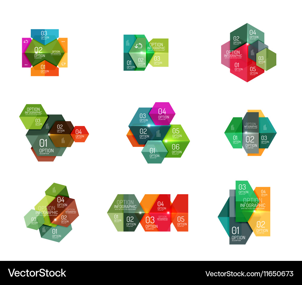 Infographic modern templates - geometric shapes Vector Image