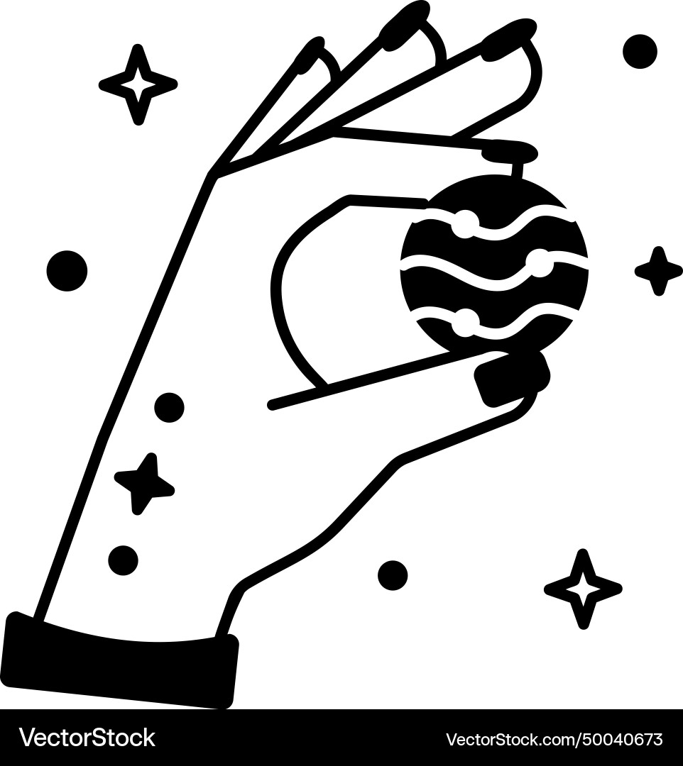 Mystical astrology and divination line icon Vector Image