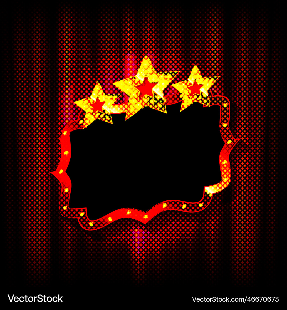 Retro light sign vintage style banner Royalty Free Vector
