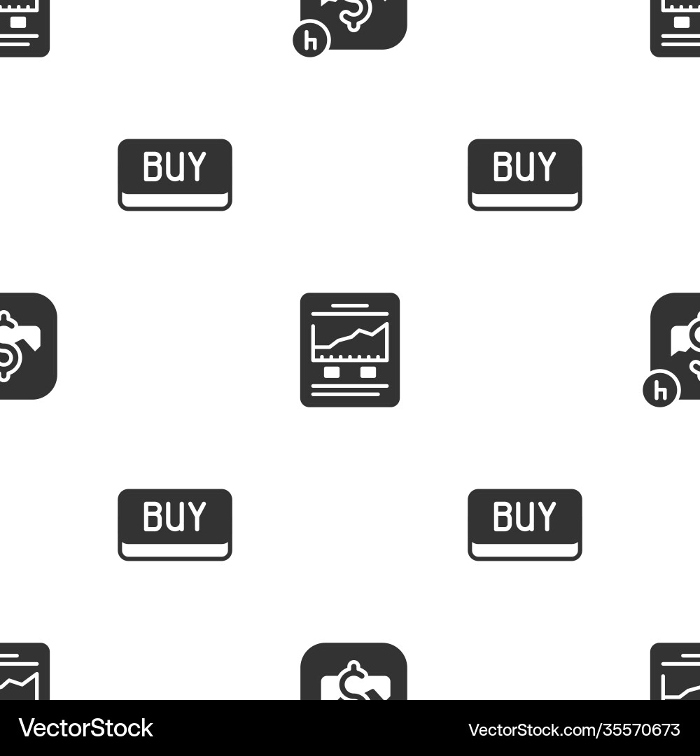 Set mobile stock trading website with growth Vector Image