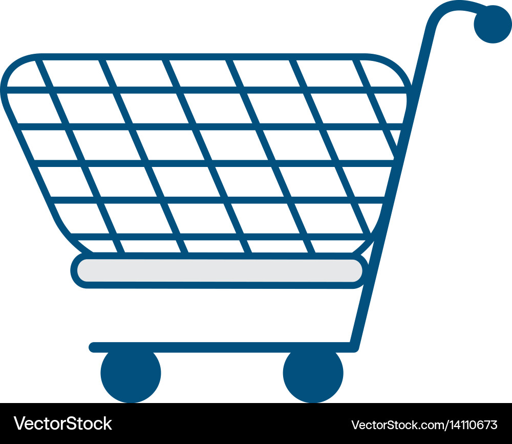 Shopping cart isolated icon Royalty Free Vector Image