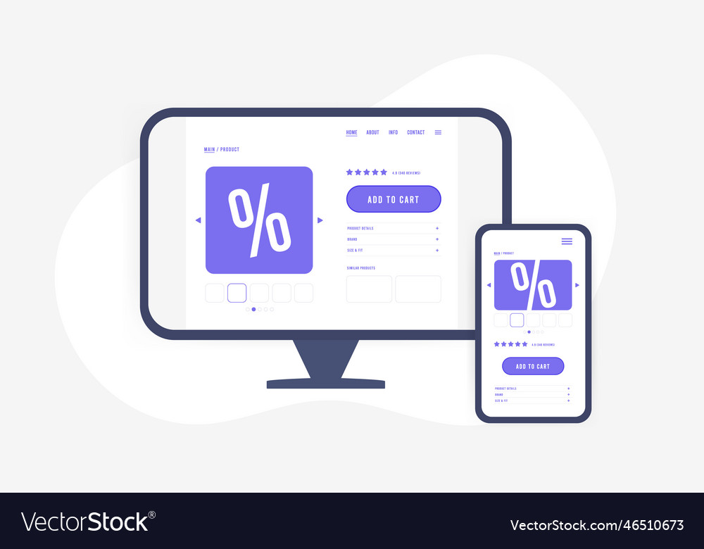 Single page applications fast and responsive Vector Image