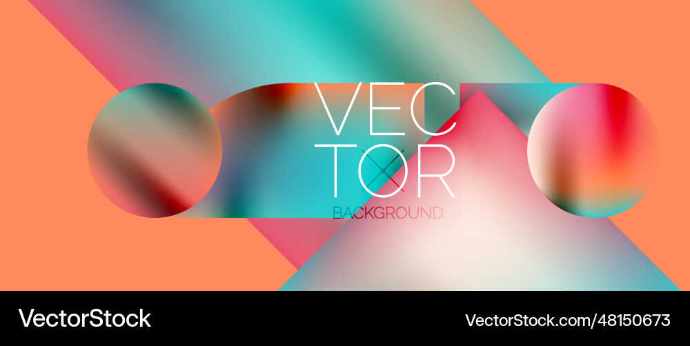 Squares and circles design fluid color gradients Vector Image