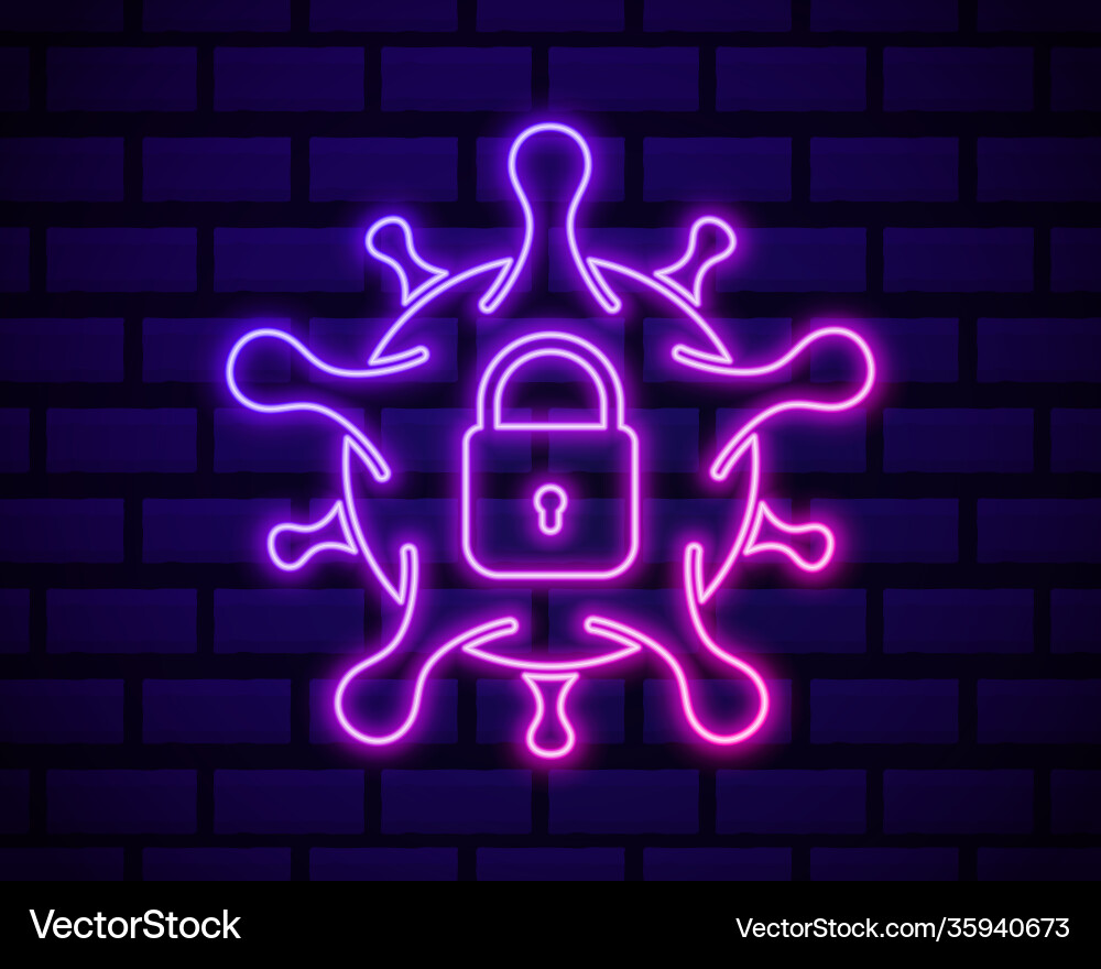 Stop lock down neon sign covid19 neon design Vector Image