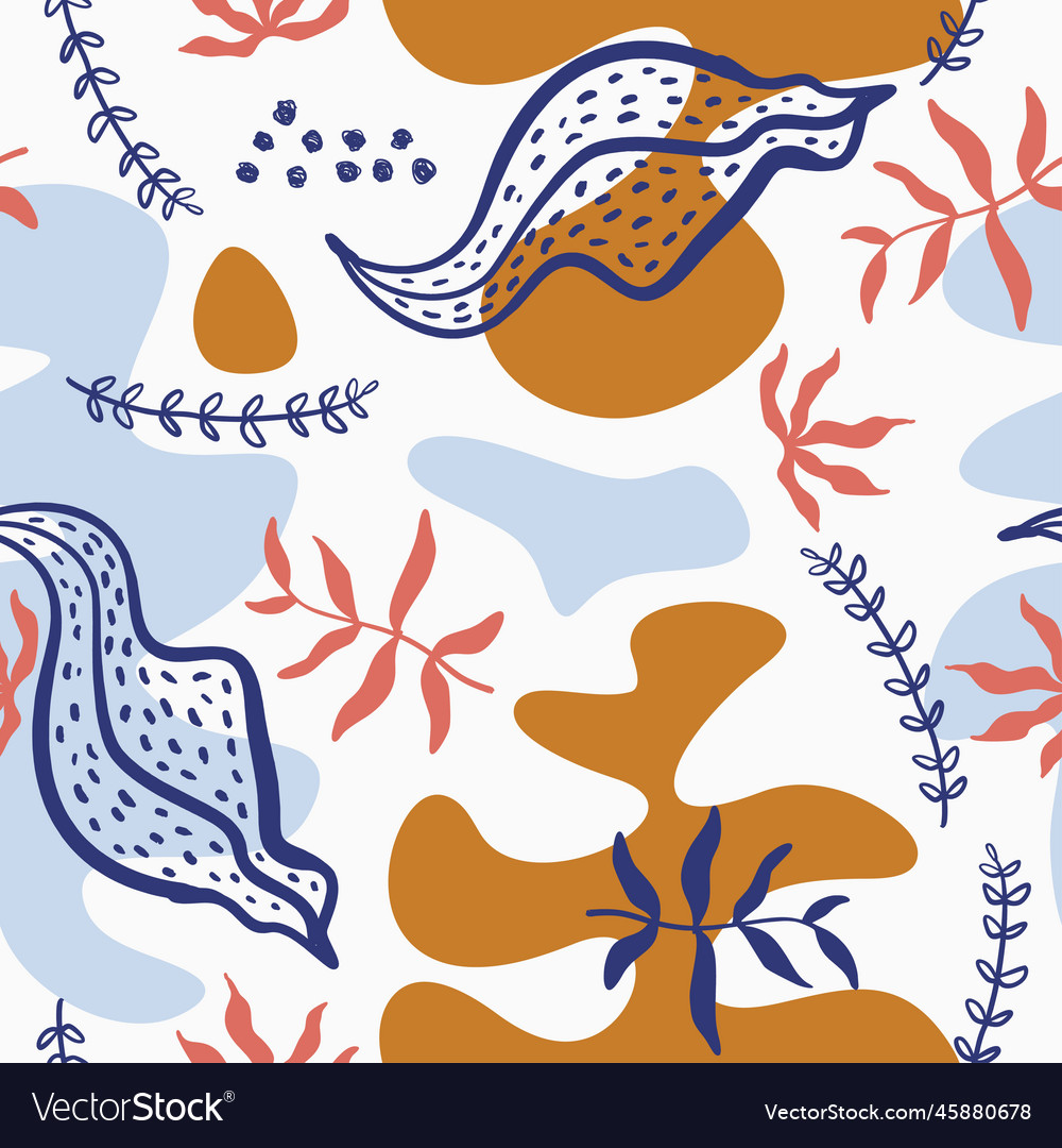 Abstract floral seamless pattern pastel colors Vector Image