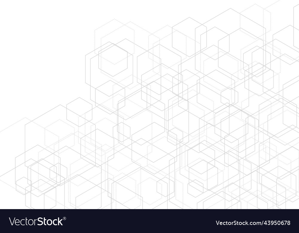 Abstract hexagonal pattern design of minimal Vector Image