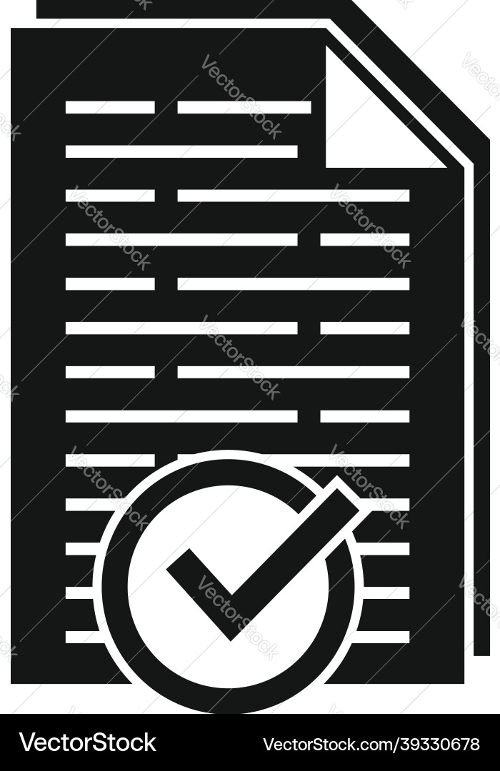 Approved product review icon simple Royalty Free Vector