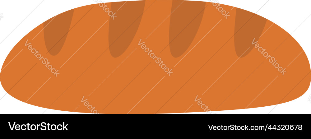 Breakfast loaf of bread on a white background Vector Image