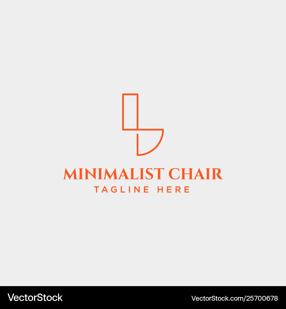 Chair logo design concept with modern design icon Vector Image