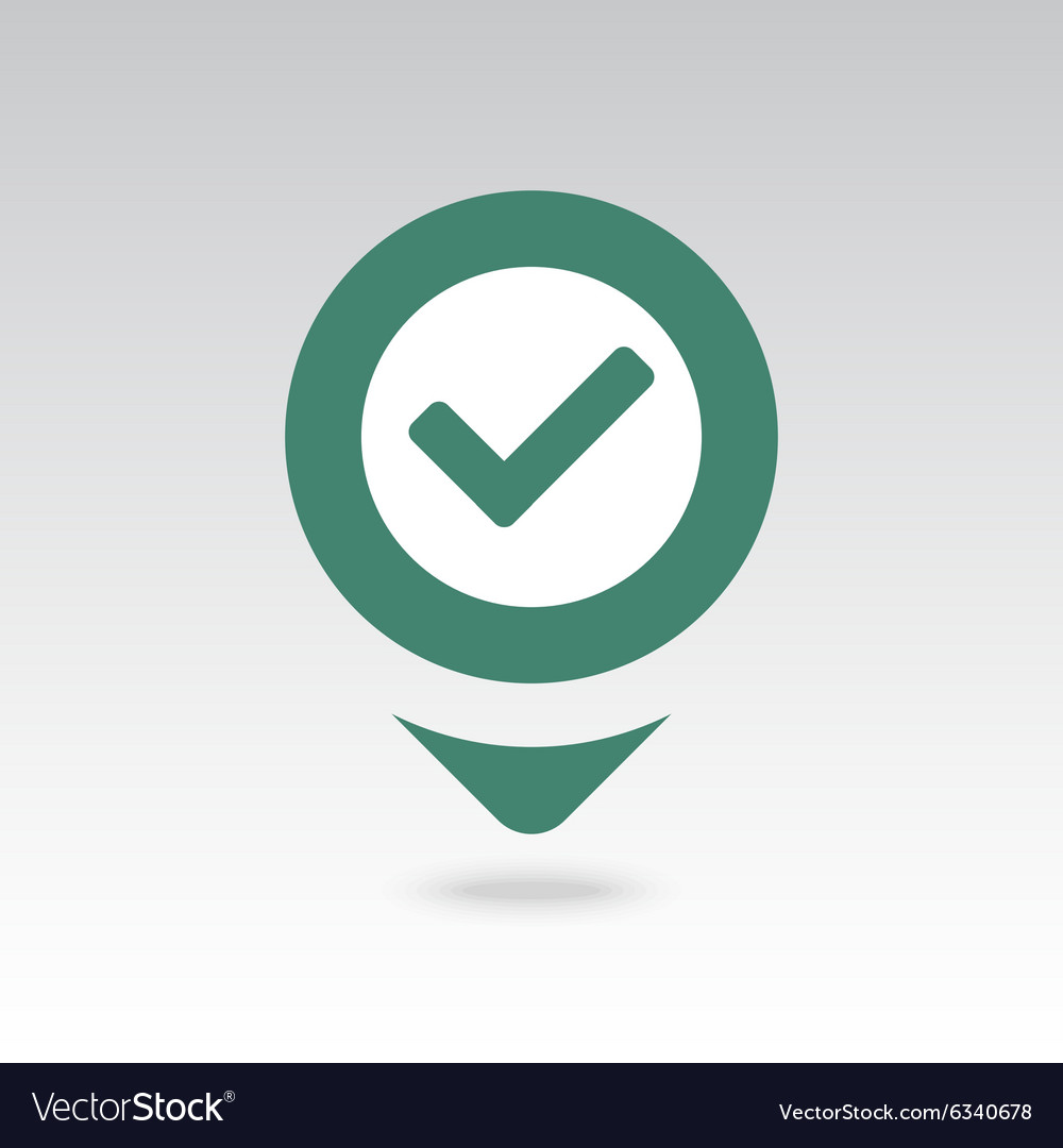 Check pin map icon map pointer markers Royalty Free Vector