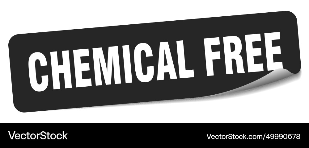 Chemical free sticker label Royalty Free Vector Image