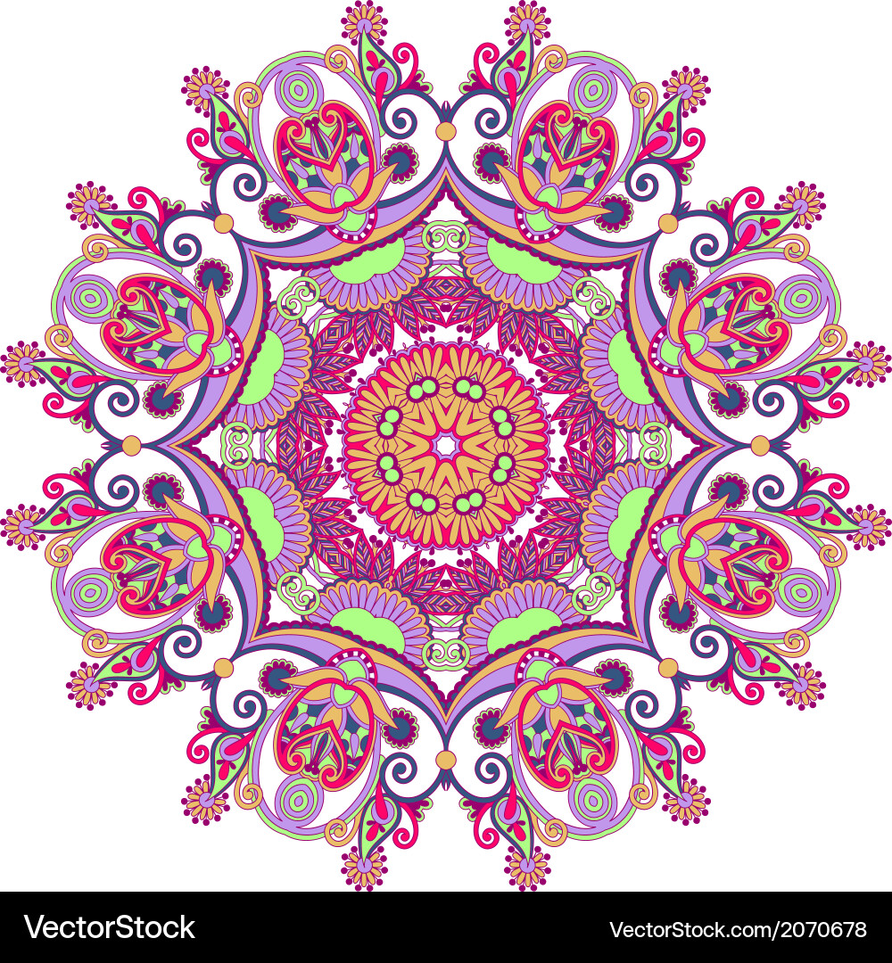 Circle ornament ornamental round lace Royalty Free Vector