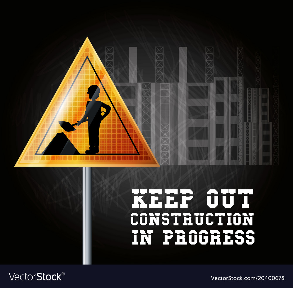 Construction in progress design Royalty Free Vector Image