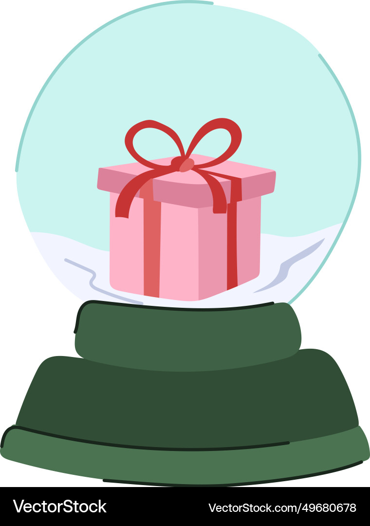 Glass snow ball cartoon Royalty Free Vector Image
