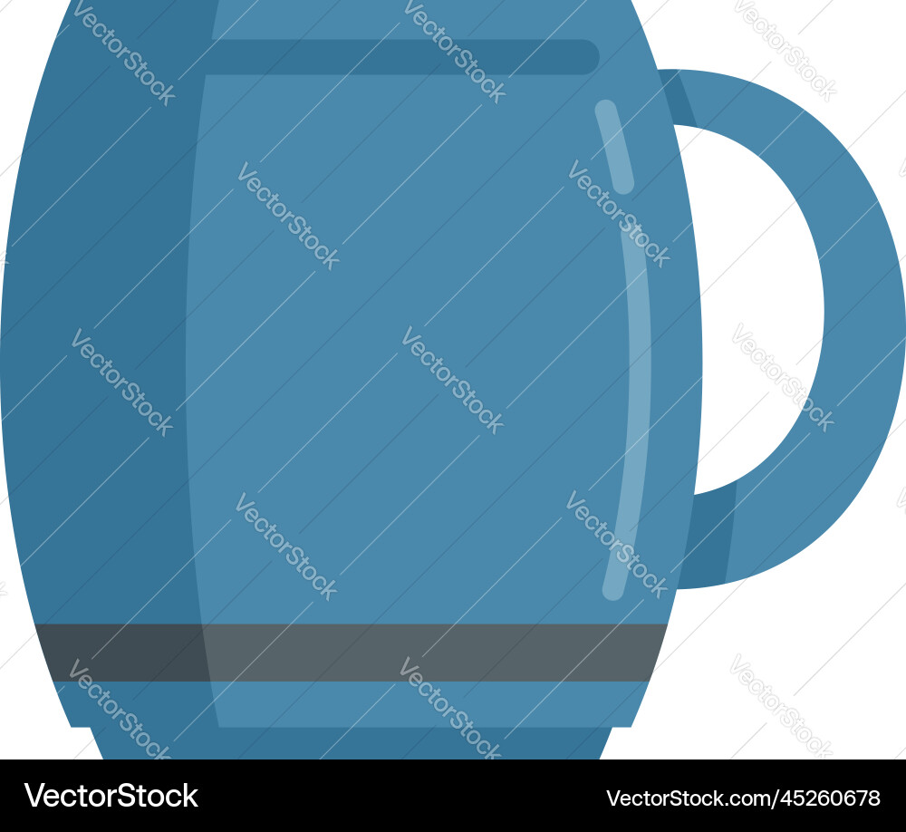 Mug icon flat coffee cup Royalty Free Vector Image