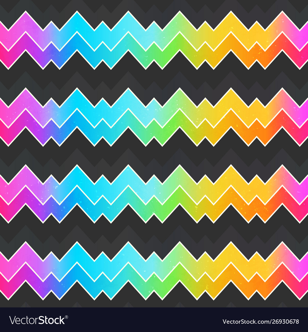 Neon zigzag seamless pattern Royalty Free Vector Image