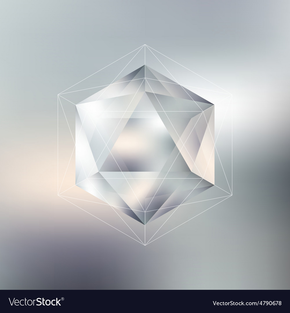 Polygon pattern with the reflection minimalistic Vector Image