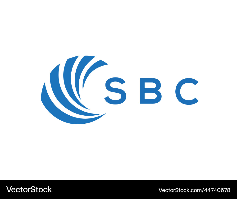 Sbc letter logo design on white background Vector Image