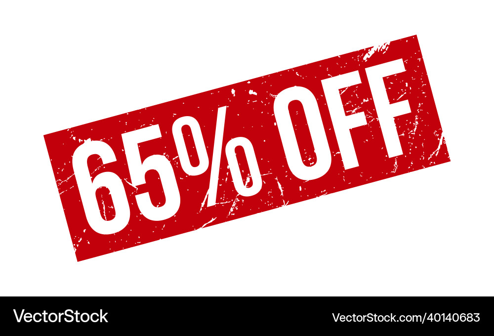 65 off rubber stamp red off rubber grunge Vector Image