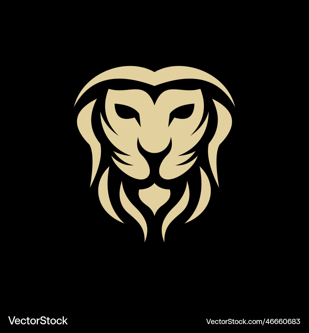 Animal lion head beast modern creative logo Vector Image