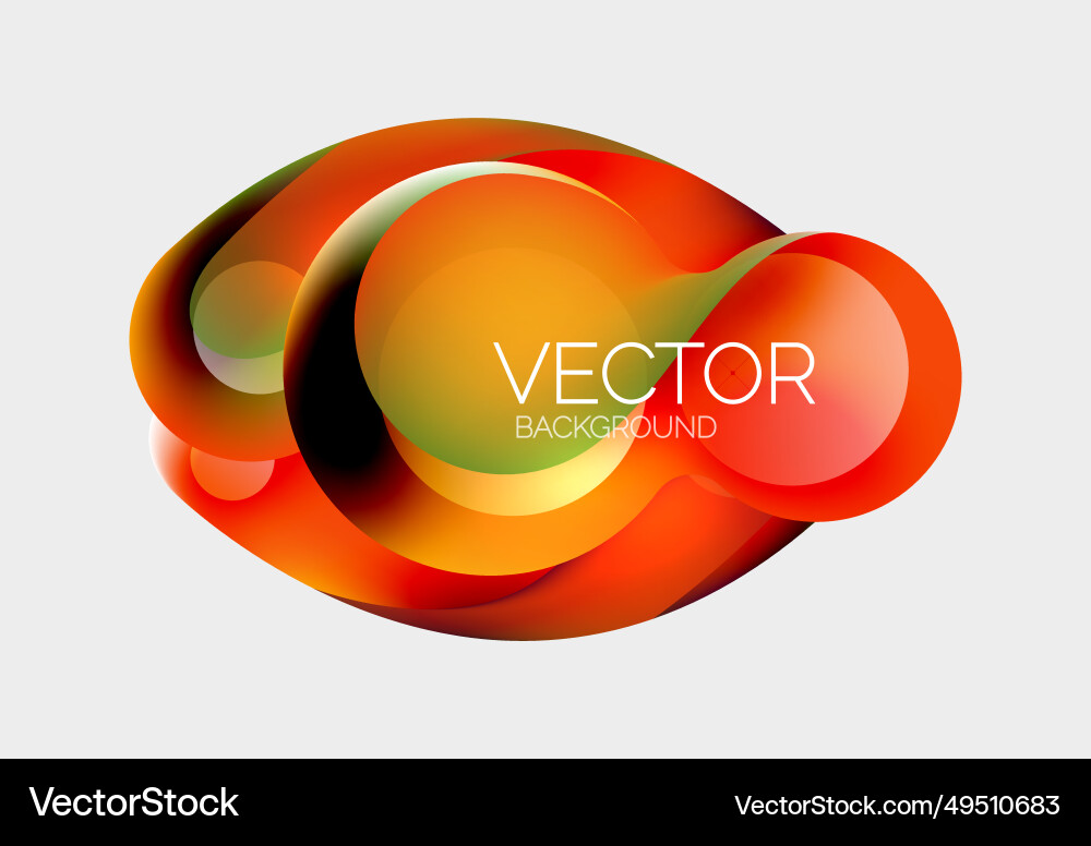 Beautiful flowing round shapes and circles Vector Image