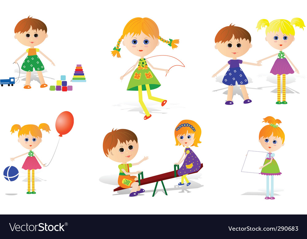 Children Royalty Free Vector Image - VectorStock