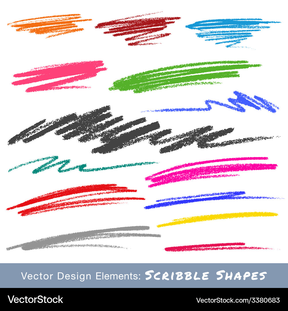 Colorful scribble smears hand drawn in pencil logo