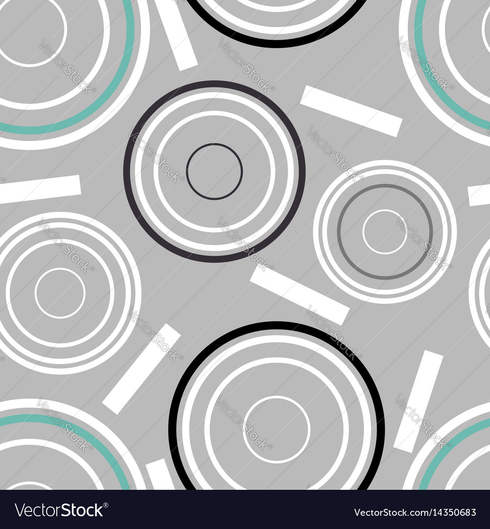 Concentric circles seamless pattern Royalty Free Vector