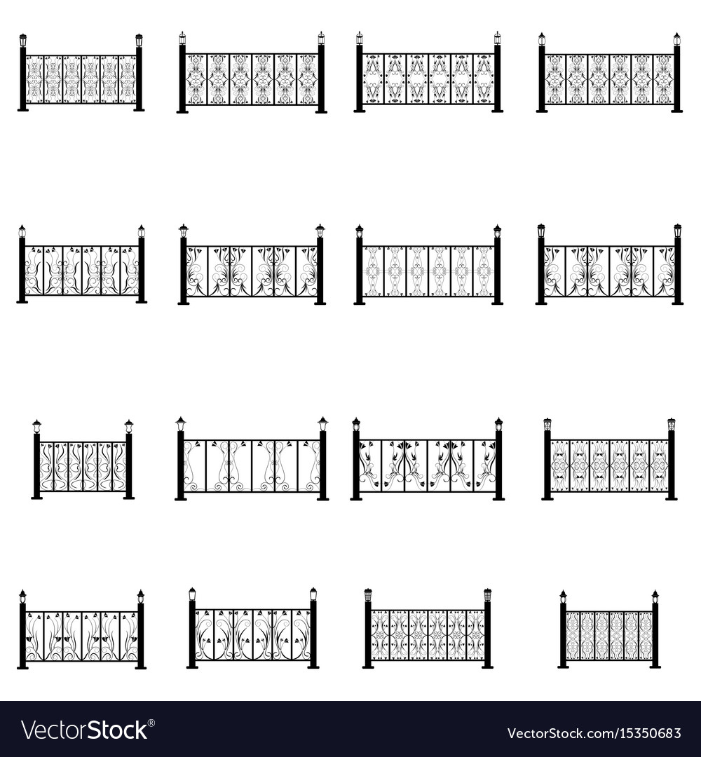 Fence icons set Royalty Free Vector Image - VectorStock