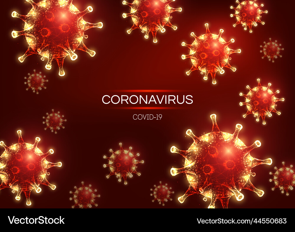 Futuristic coronavirus 2019-ncov covid-19 web Vector Image