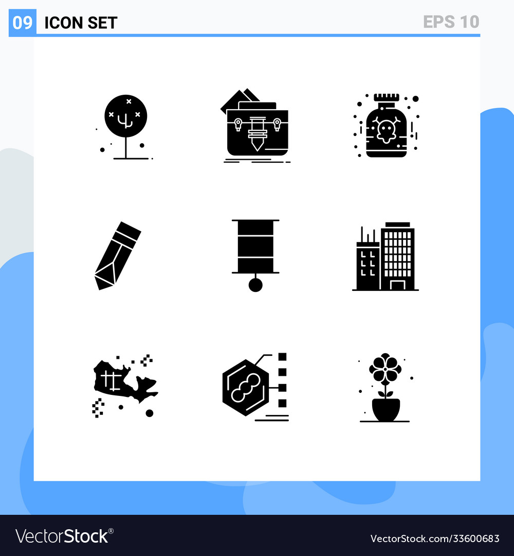 Group 9 solid glyphs signs and symbols Royalty Free Vector