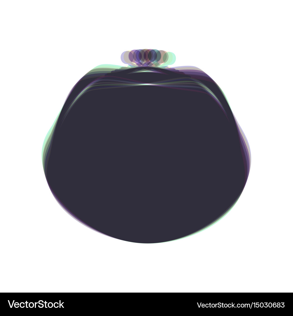 Purse sign colorful icon Royalty Free Vector Image