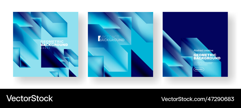 Set of abstract geometric poster Royalty Free Vector Image