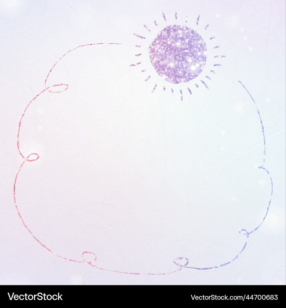 Space glitter border for kids Royalty Free Vector Image