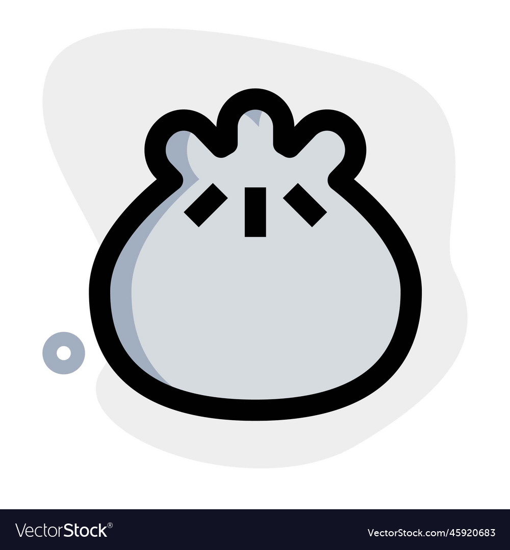 Stuffed dumpling regular icon Royalty Free Vector Image
