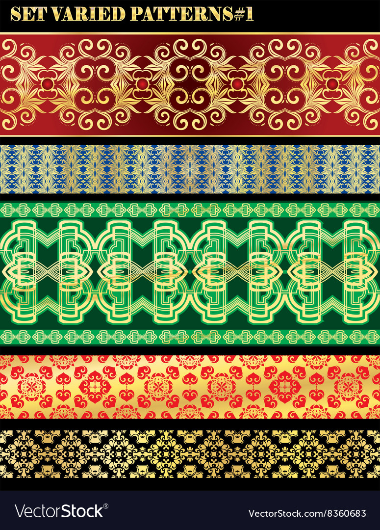 Varied Pattern Elements Royalty Free Vector Image