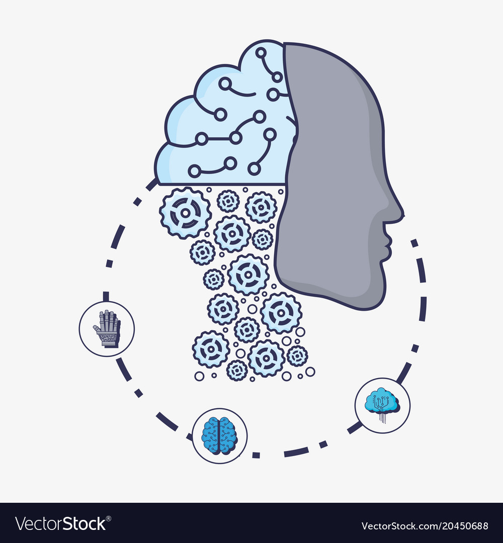 Artificial intelligence design Royalty Free Vector Image