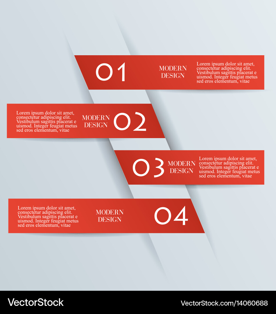 Business infographics template red color Vector Image