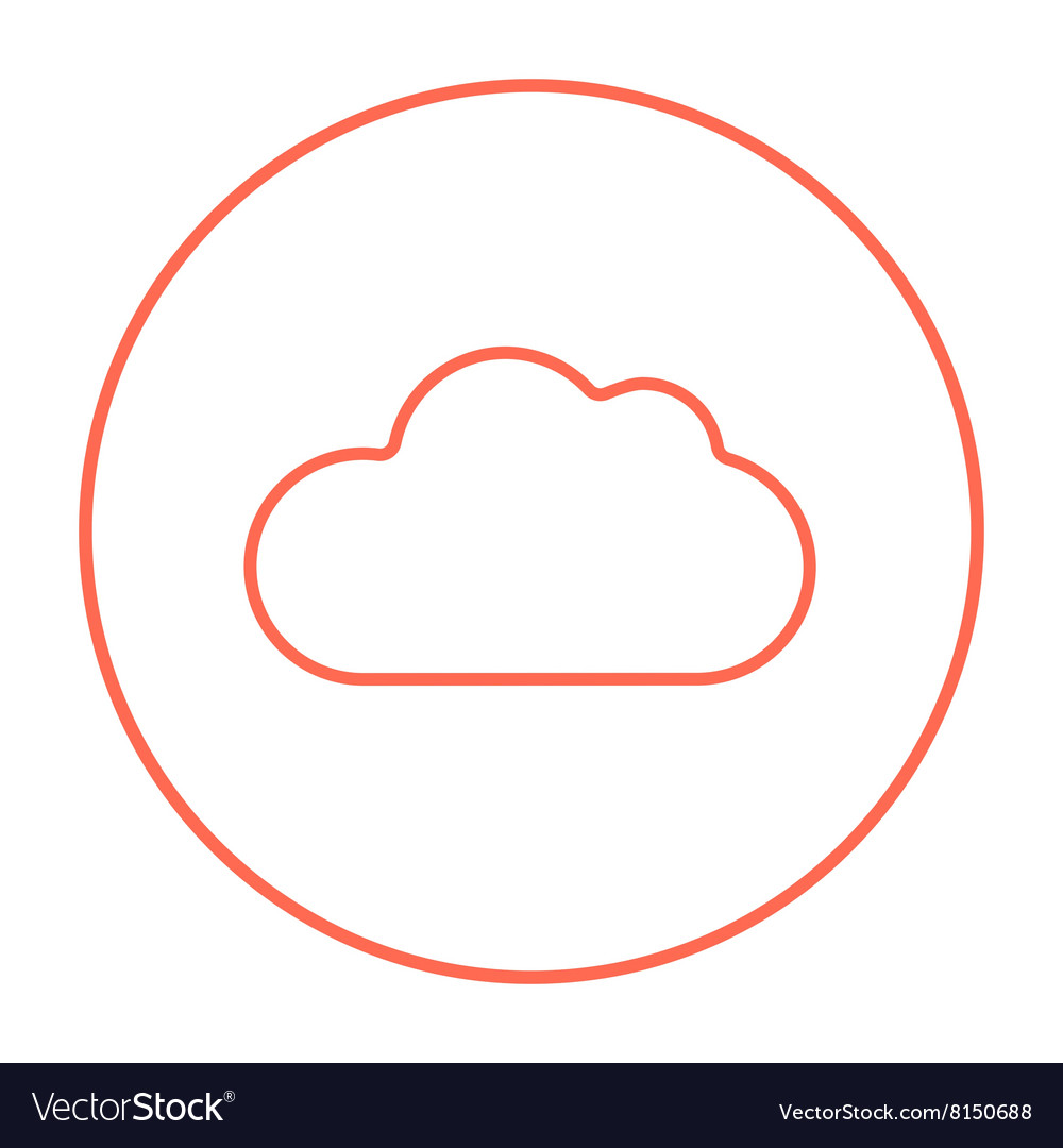 Cloud computing line icon Royalty Free Vector Image