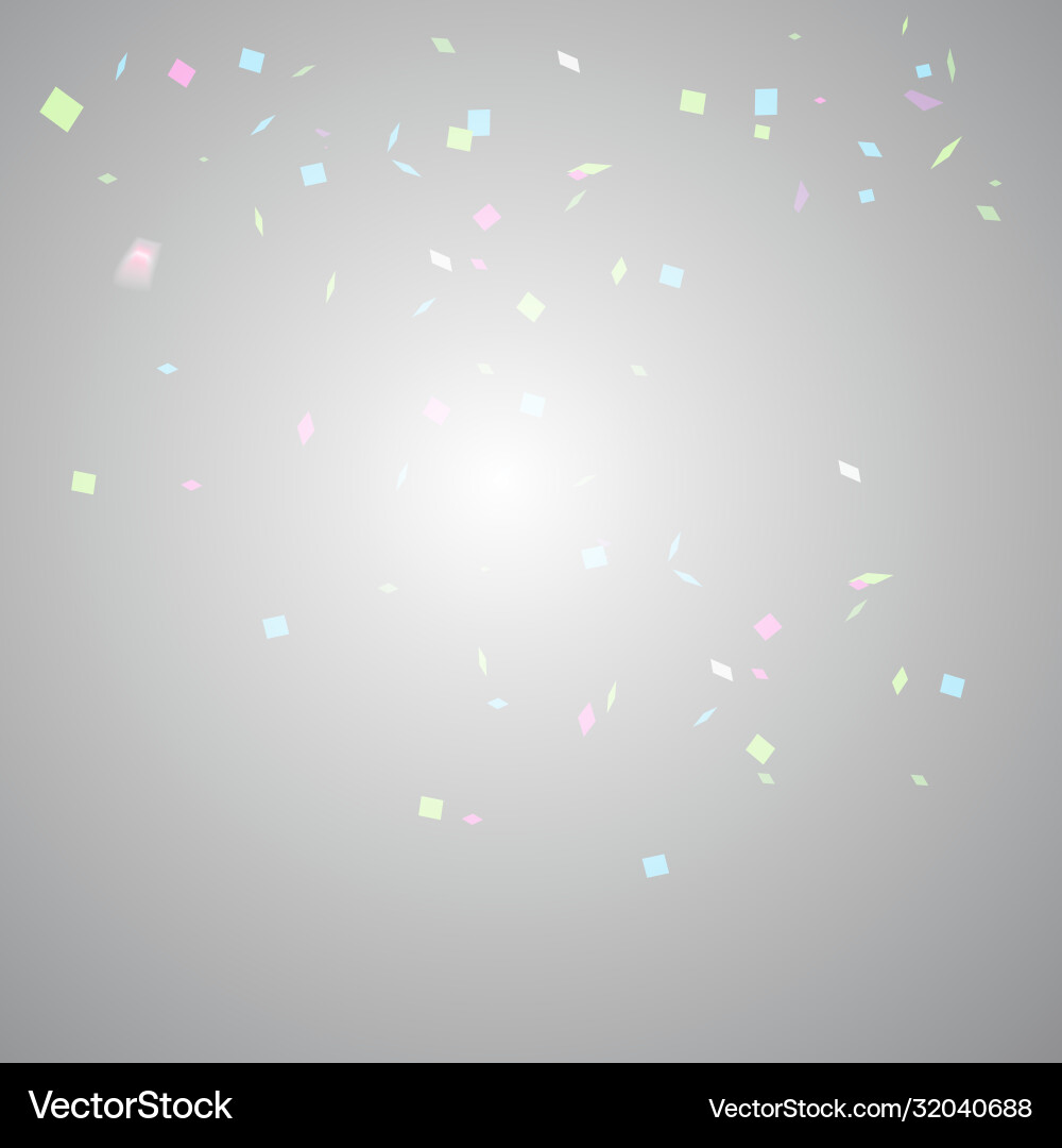 Colorful bright confetti isolated on transparent Vector Image