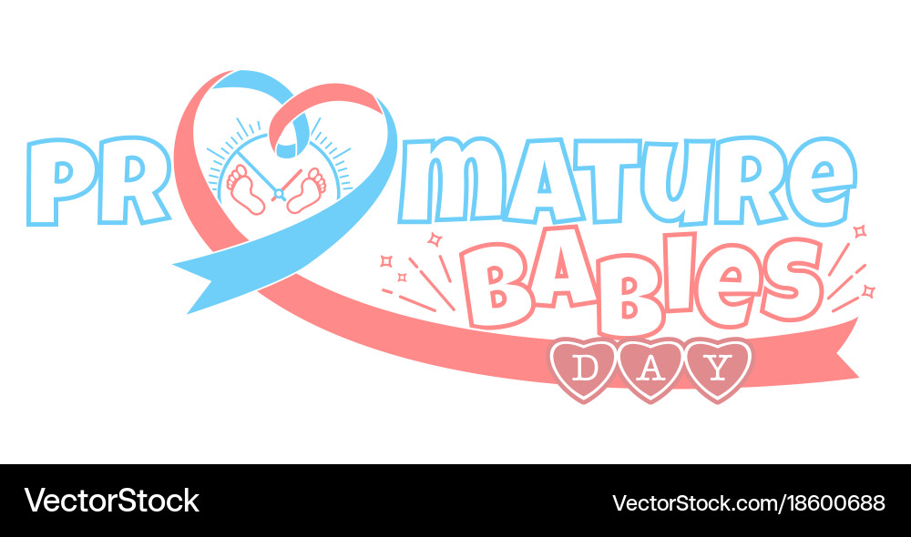 Concept premature baby day Royalty Free Vector Image