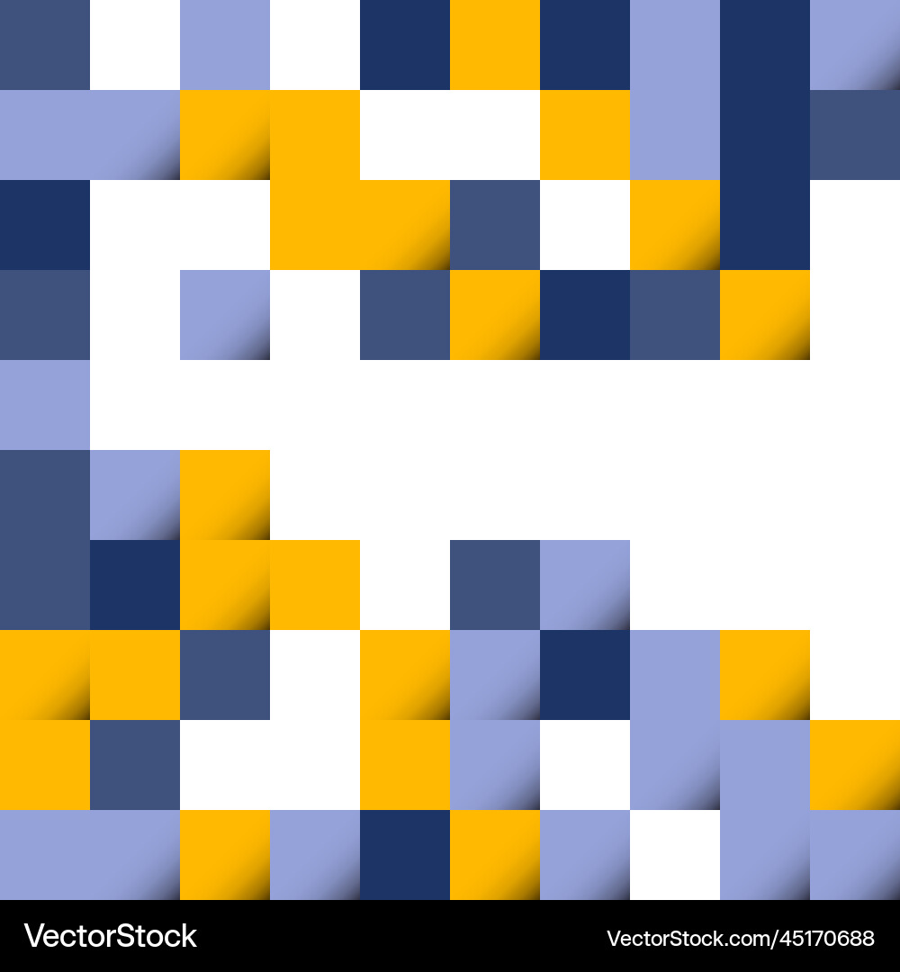 Dark blue and yellow abstract squares background Vector Image