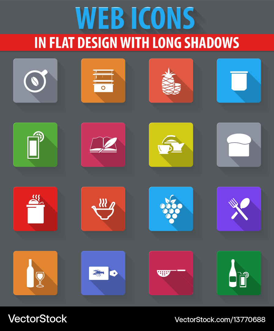Food and kitchen icons set Royalty Free Vector Image