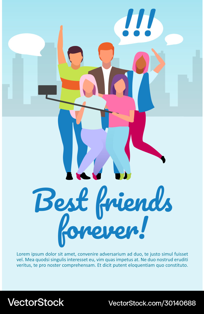 Friends pastime brochure template best Royalty Free Vector