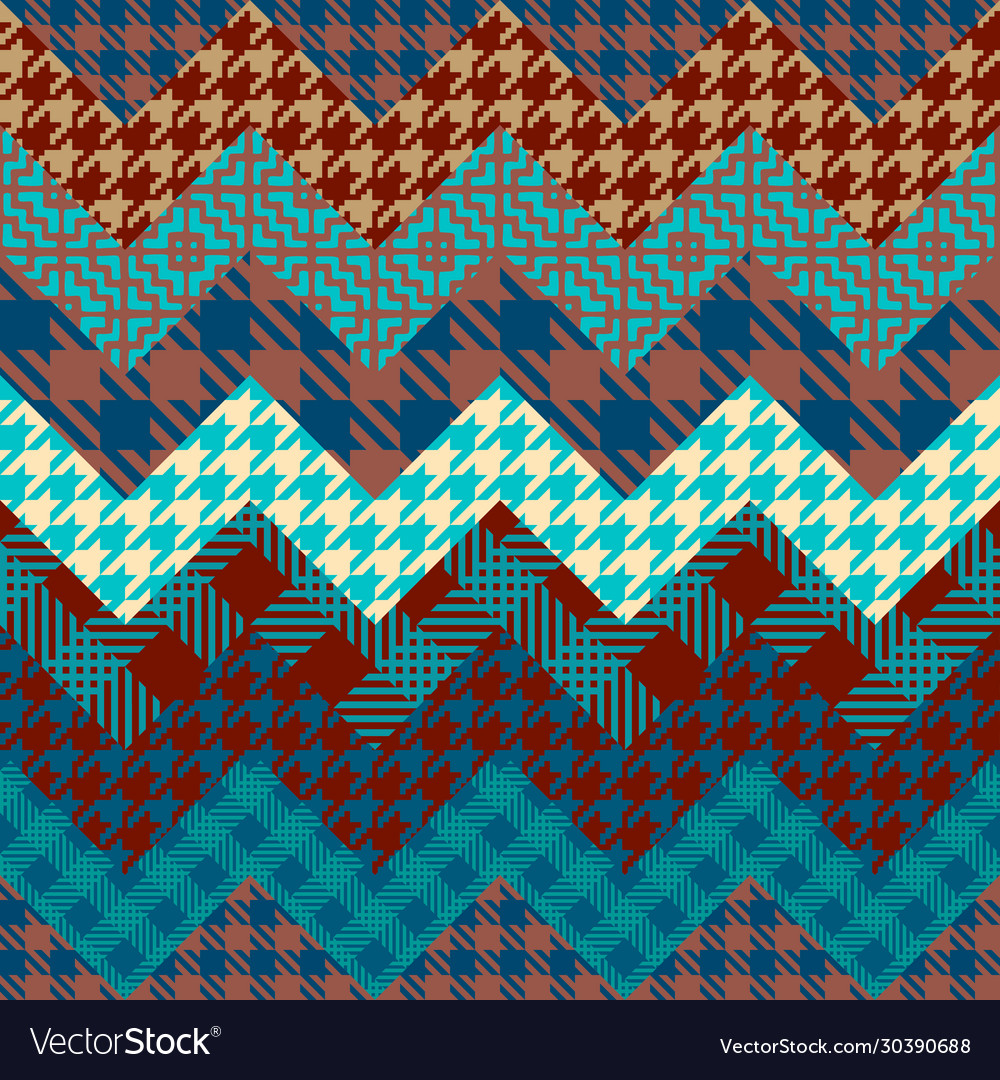 Patchwork textile pattern seamless quilting Vector Image