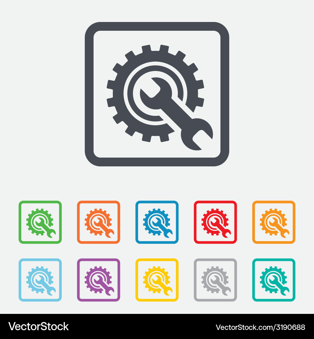 Repair tool sign icon service symbol Royalty Free Vector