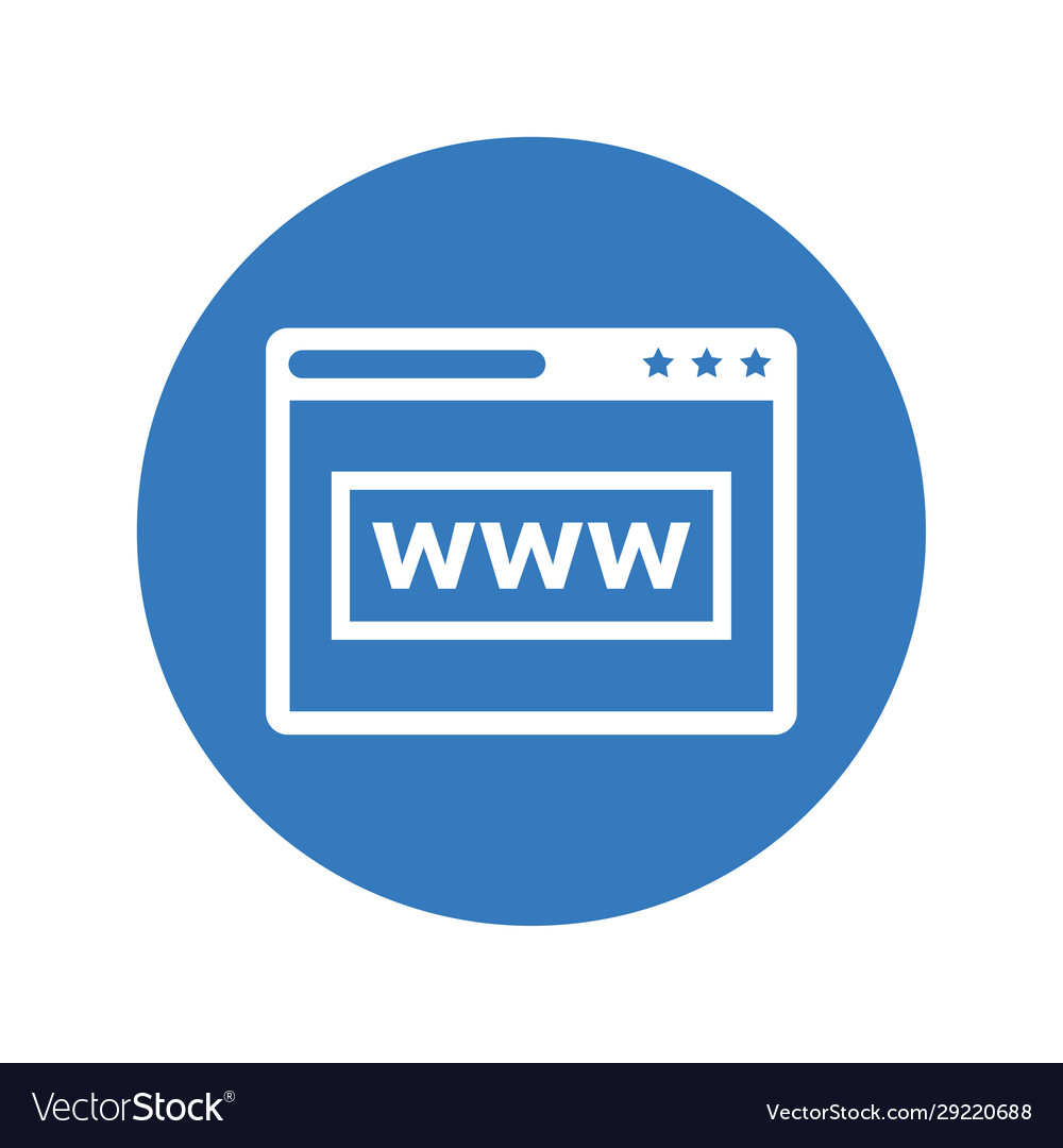 Web browser icon internet Royalty Free Vector Image