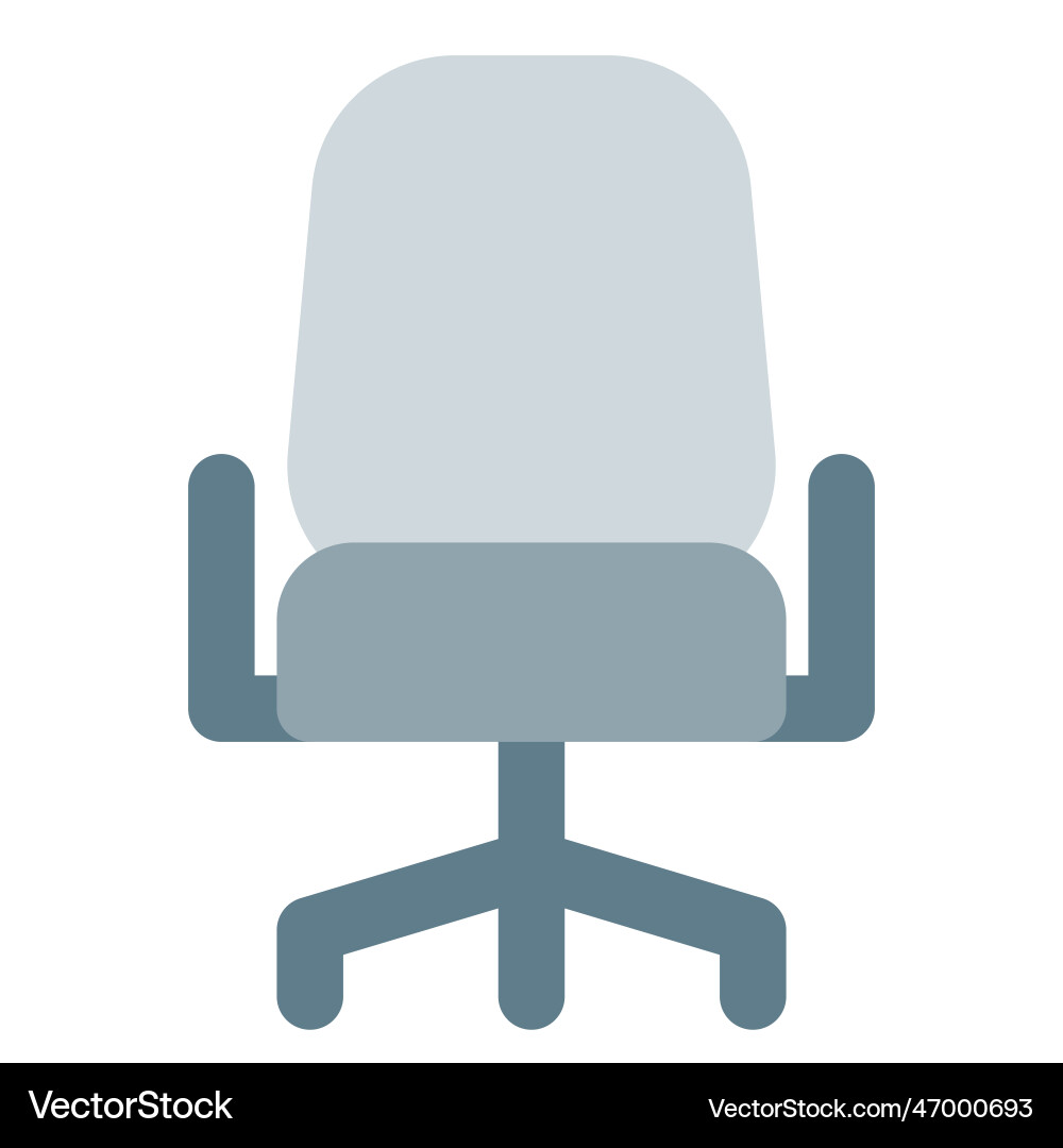 Broad back office chair for comfort Royalty Free Vector