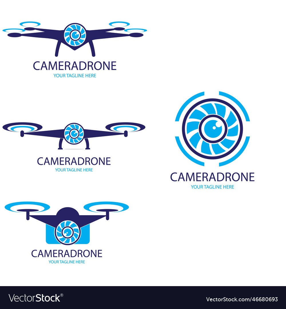 Camera drone logo Royalty Free Vector Image - VectorStock