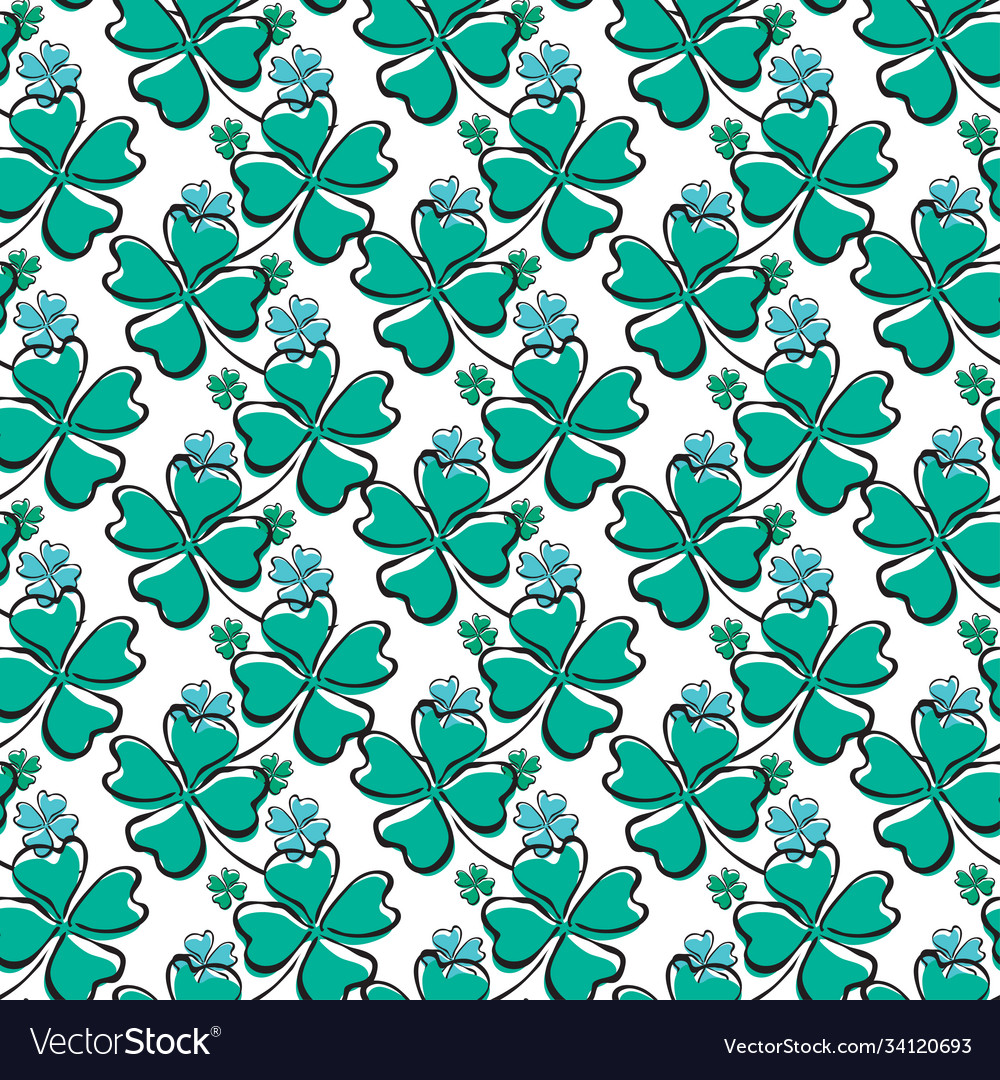Clover seamless pattern Royalty Free Vector Image